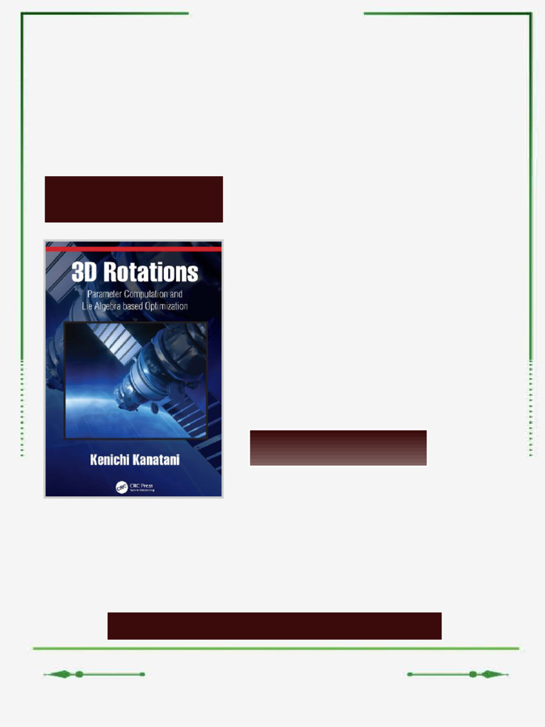 3D Rotations Parameter Computation and Lie Algebra based Optimization ...