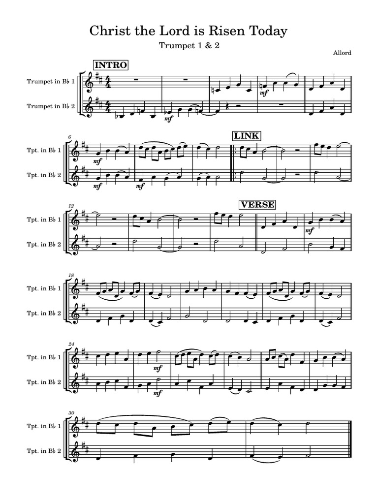 Christ the Lord is Risen Today 2025-Score_and_Parts | PDF