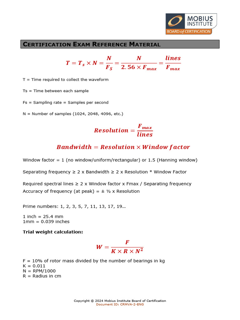 Certification Exam Reference Guide | PDF | Frequency | Classical Mechanics