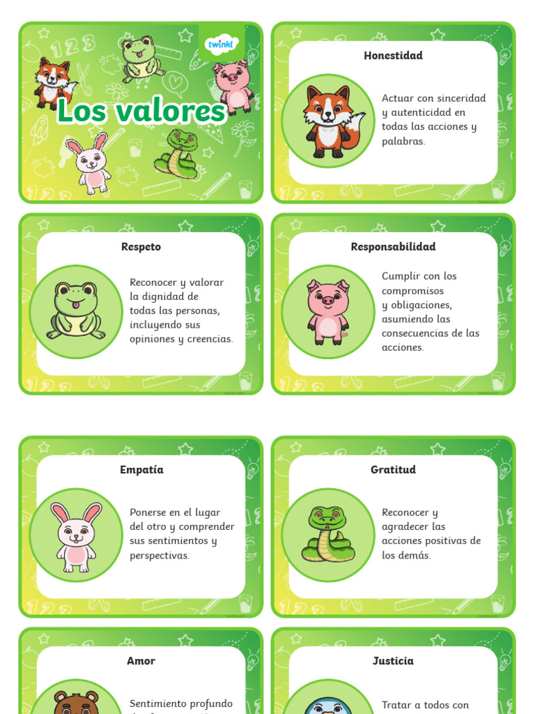 Sa Df 1750898231 Letrero Los Valores Ver 1 | PDF