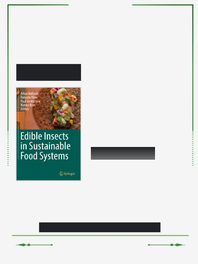 Edible Insects in Sustainable Food Systems Afton Halloran eBook pre ...