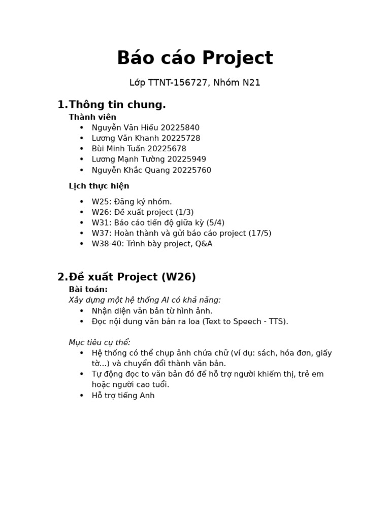 Báo Cáo Project TTNT | PDF