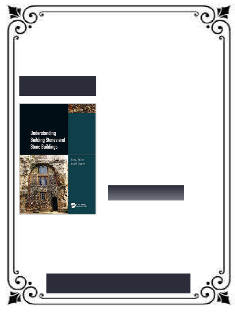 Understanding Building Stones and Stone Buildings 1st Edition John A ...