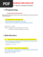 GATE Study Materials and Resources | PDF