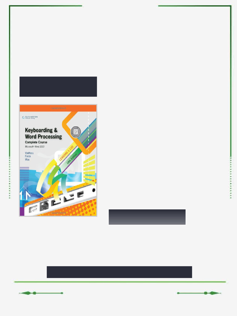 Keyboarding and Word Processing Complete Course Lessons 1 120 Microsoft ...