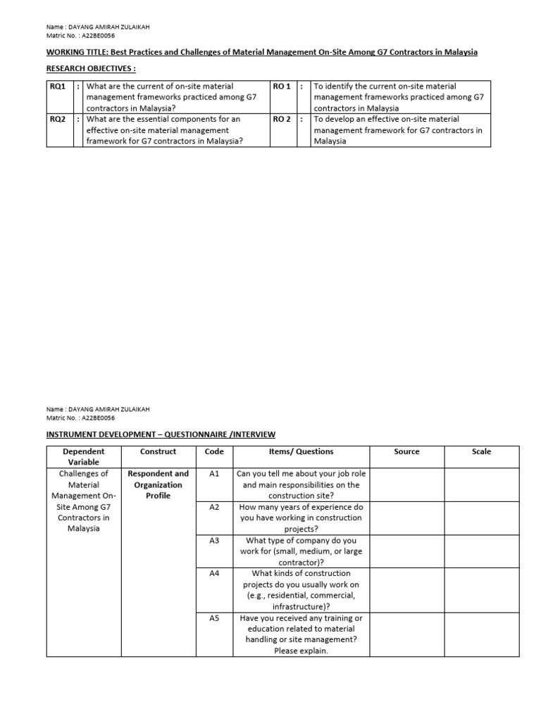 Instrument Development R2 | PDF | Building Information Modeling