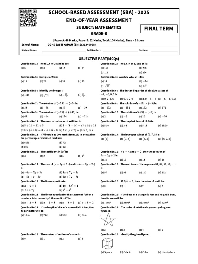 6 math c | PDF | Mathematics | Geometry