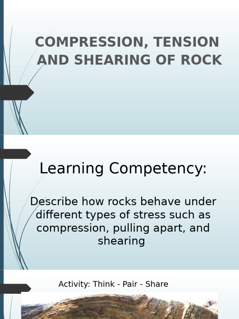 Rock Stress: Compression, Tension, Shearing | PDF | Stress (Mechanics ...