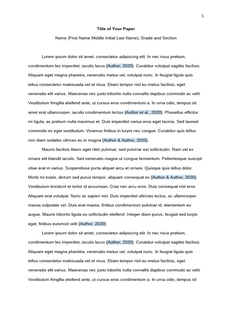 EAPP Revised APA Template Student Version 2 | PDF
