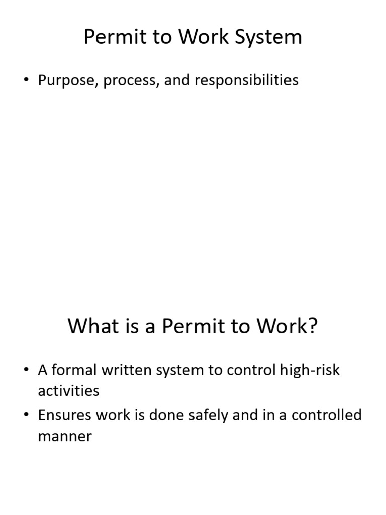 Permit_to_Work_System | PDF