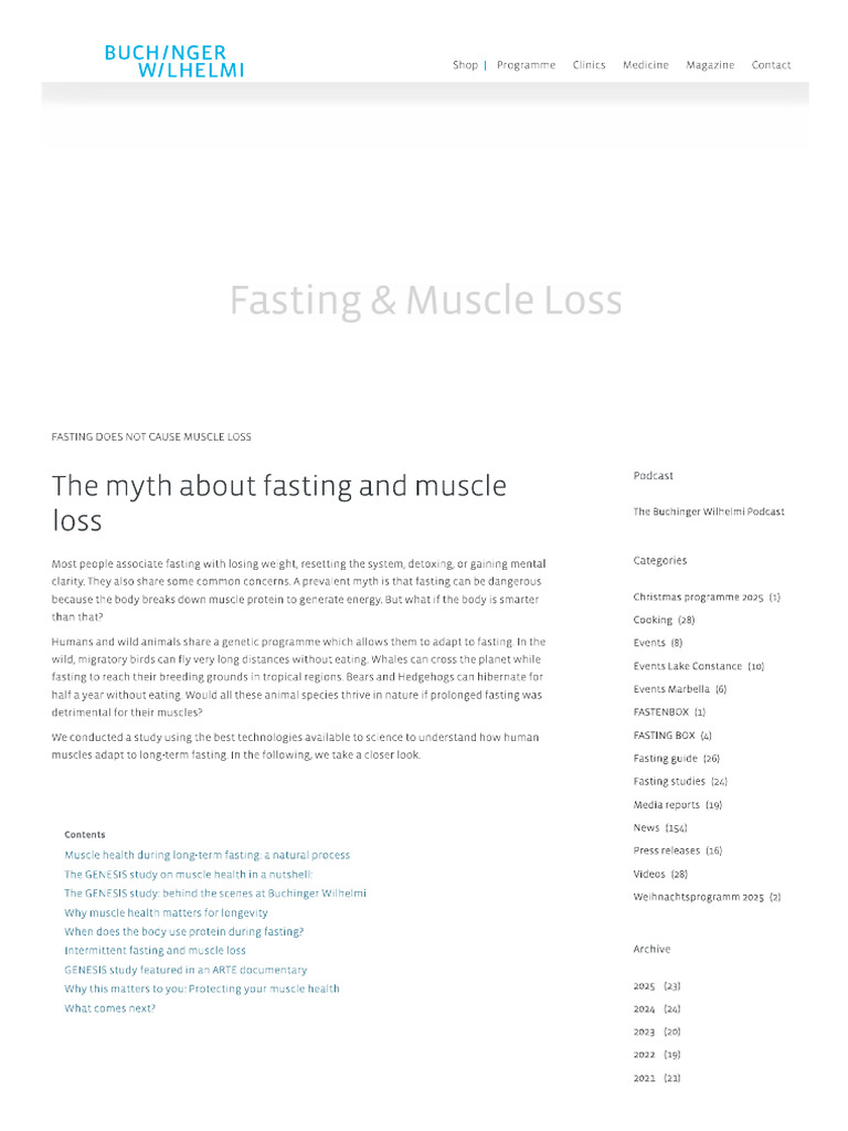 25 The Myth About Fasting and Muscle Loss | PDF