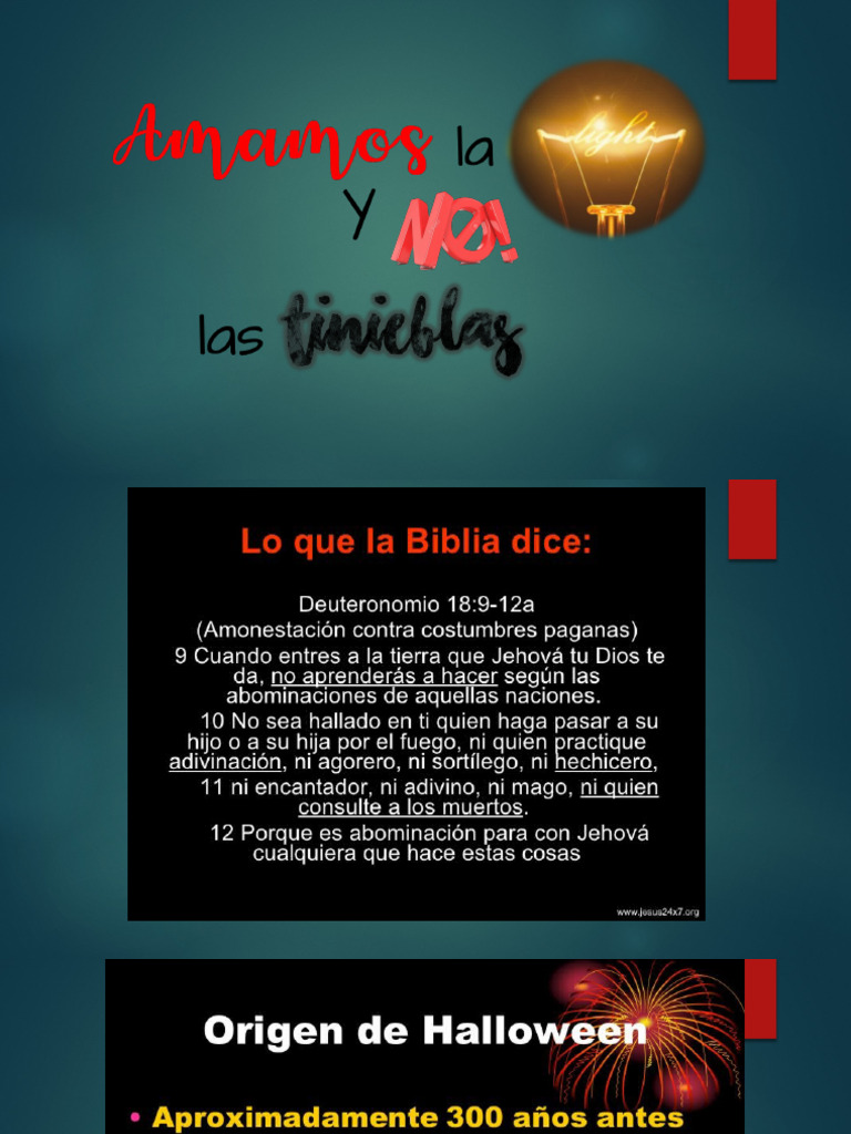 Amamos La Luz y NO Las Tinieblas | PDF