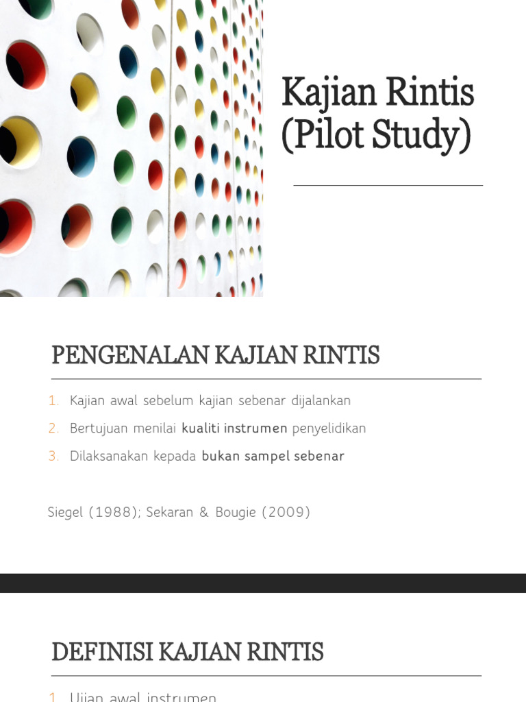 12 - Kajian Rintis (Pilot Study) | PDF