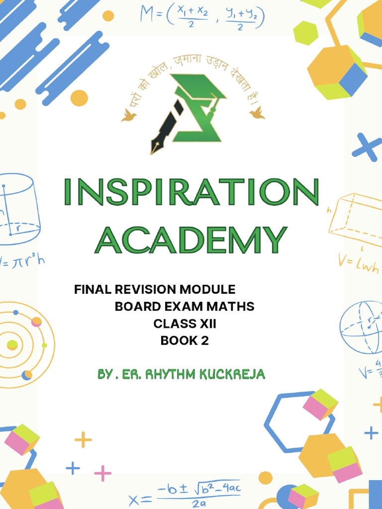Final Revision Module 2024 Board Exams Maths | PDF