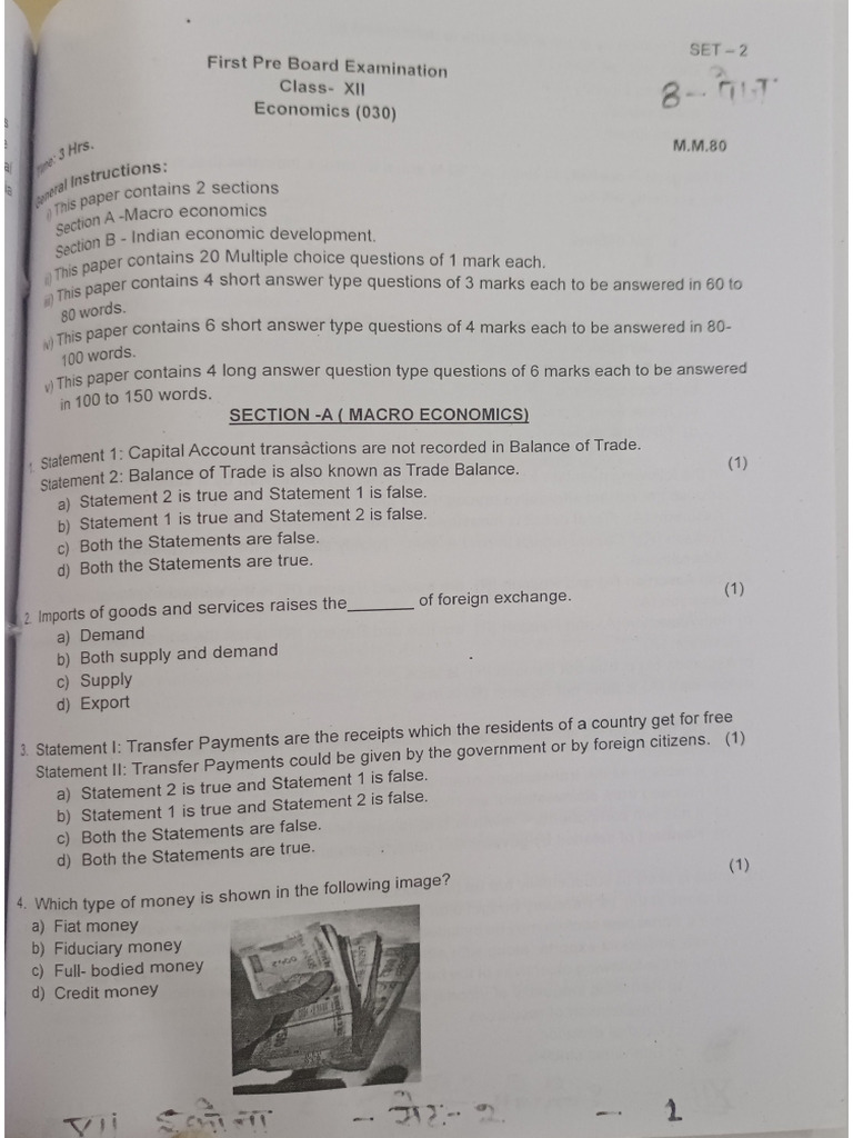 Eco Pre Board Set 1 2 n 3 | PDF