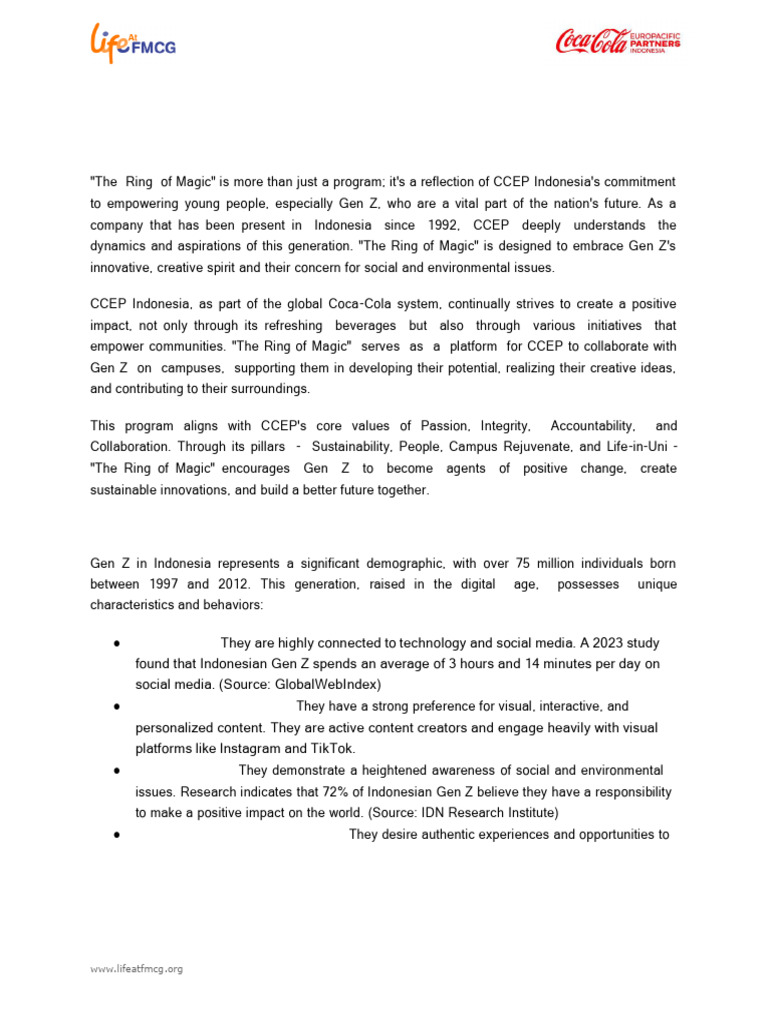 Case Study_ the Ring of Magic CCEP Indonesia | PDF | Brand | Indonesia