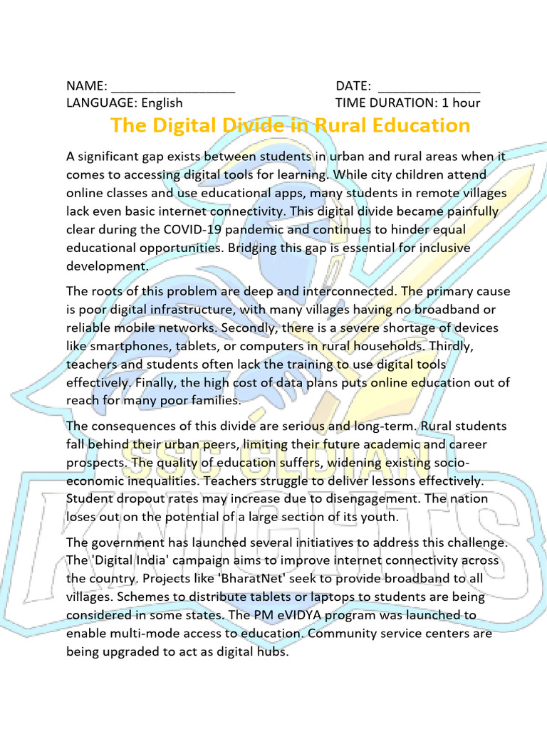 Bridging the Digital Divide in Education | PDF | Internet Access