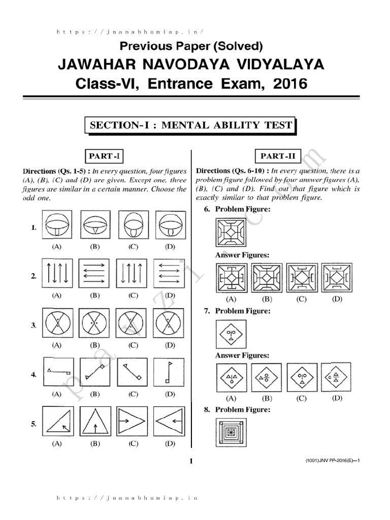 JNV Pyq-3 | PDF