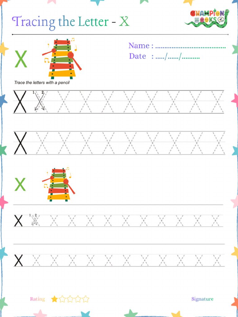 Tracing The Letter XX | PDF