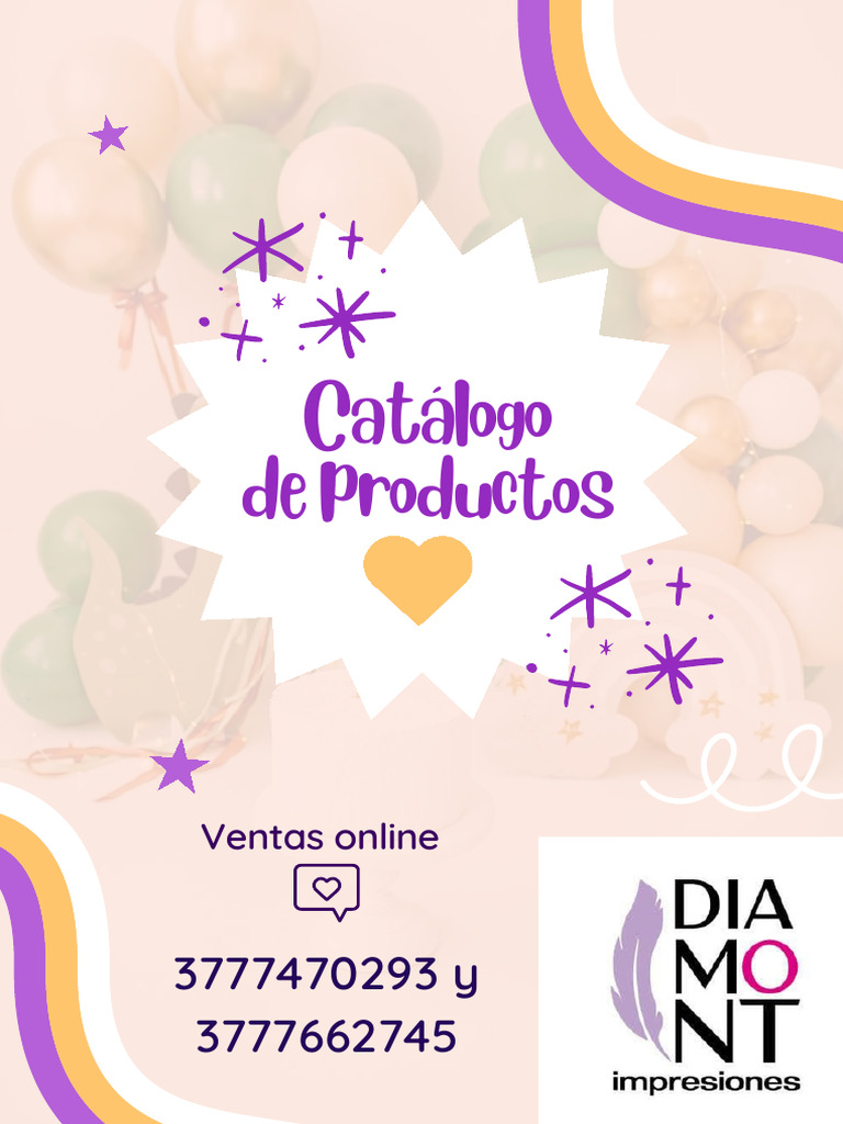 Documento A4 Catálogo de Productos Online Negocio Moderno Morado ...