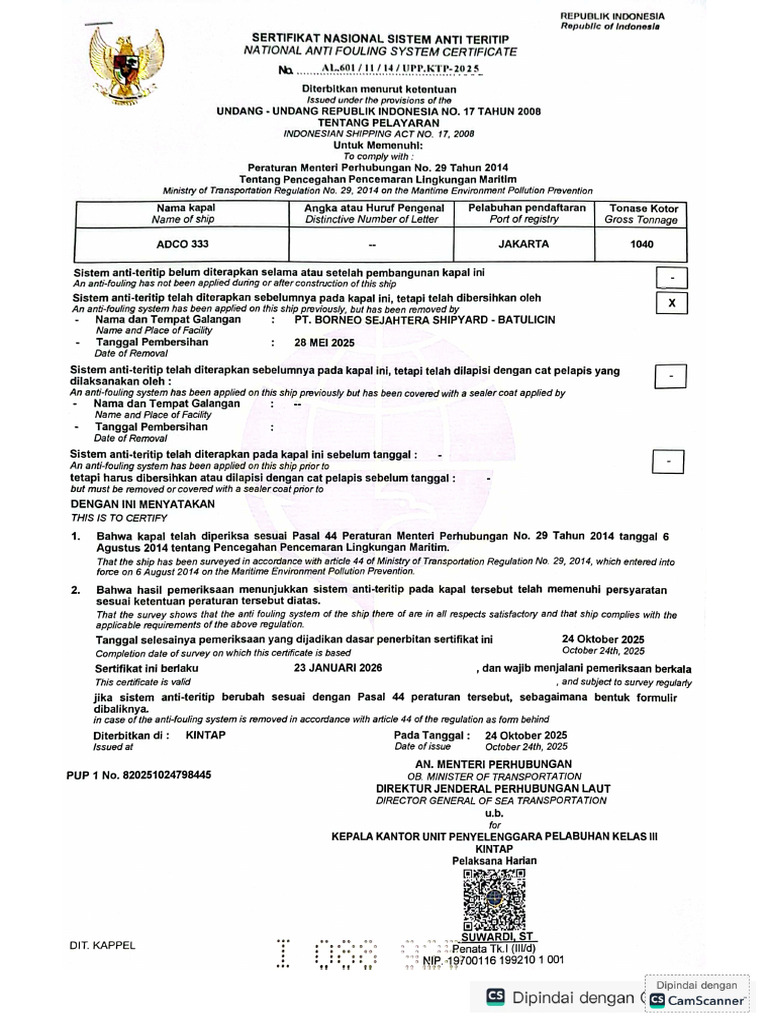 Anti Fouling Bg. Adco 333 | PDF
