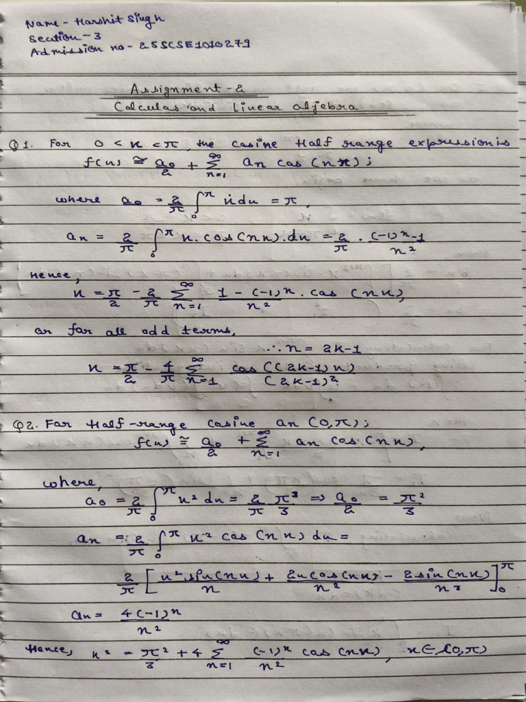 Maths Assignment 2 | PDF