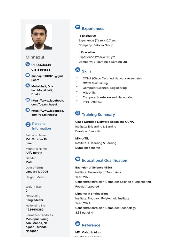 Resume Short | PDF