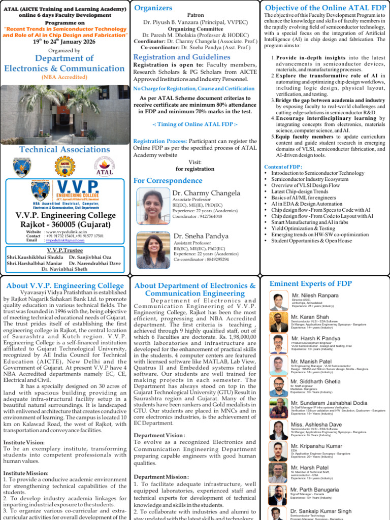Brochure FDP Semiconductor Technology and Role of AI in Chip Design and ...