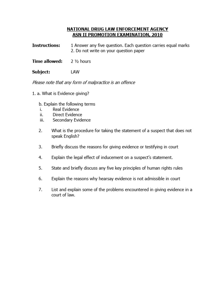 Asn II Law Paper | PDF