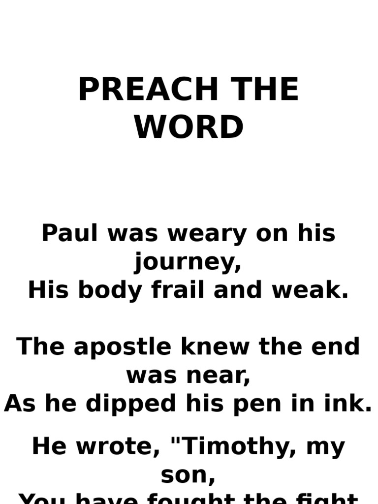 Preach the Word | PDF