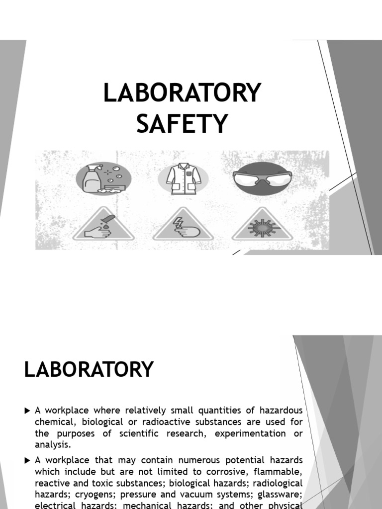 DAY 1a-Laboratory Safety Precautions and Use of Personal Protective ...