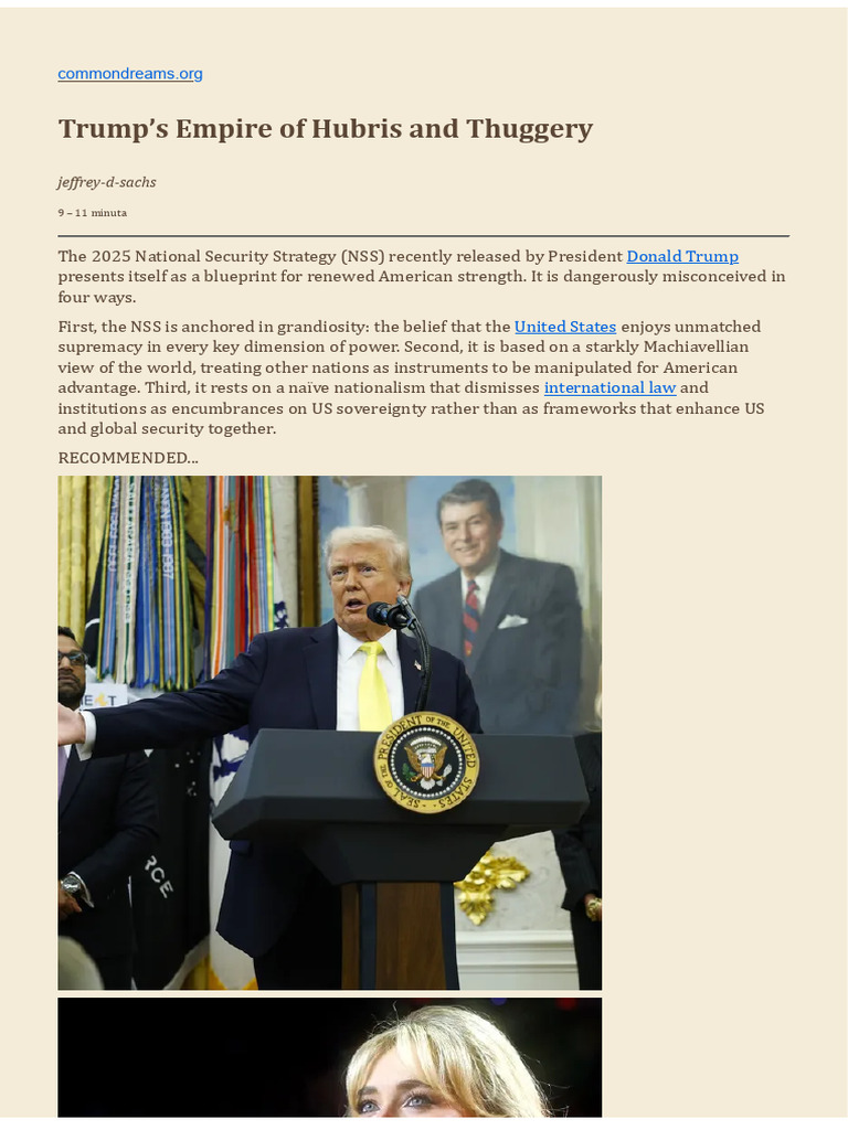 Opinion _ Trump’s Empire of Hubris and Thuggery _ Common Dreams | PDF ...