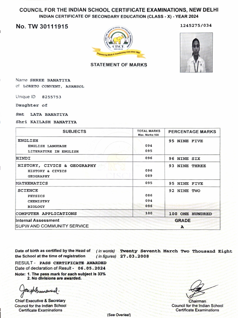 Statement of Marks 250803 145416 | PDF