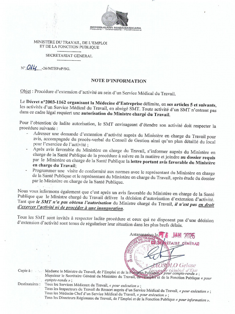 2026-014 SG Extension d'Activité | PDF