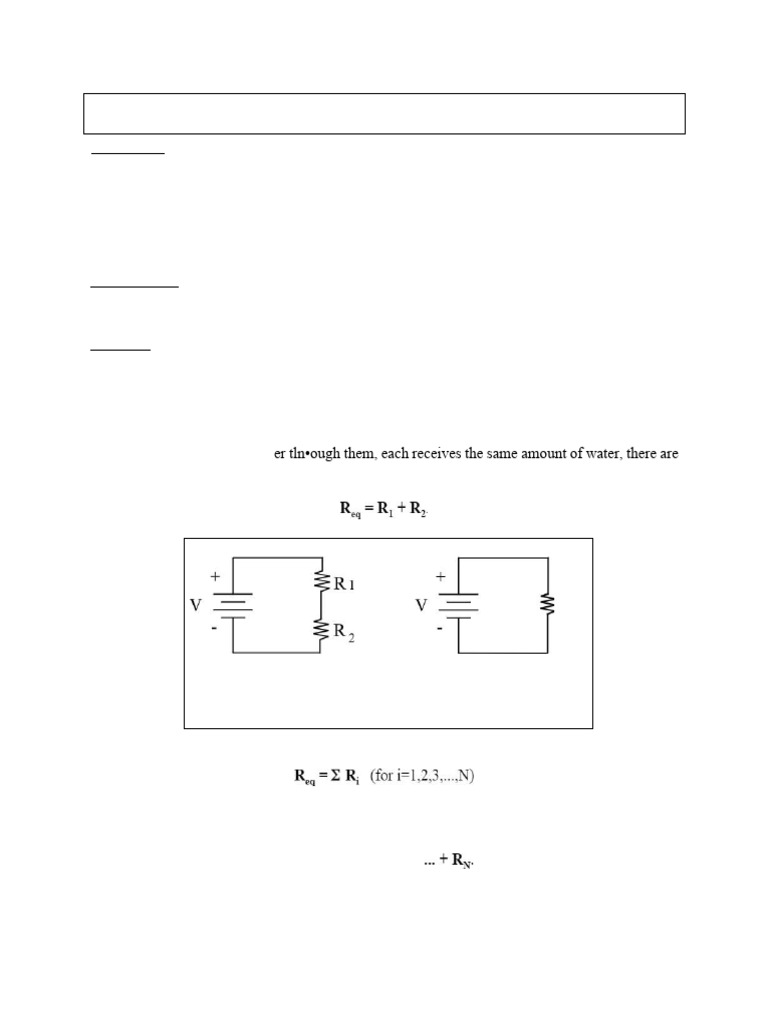 Resistors in Series and Parallel Experiment | PDF | Series And Parallel ...