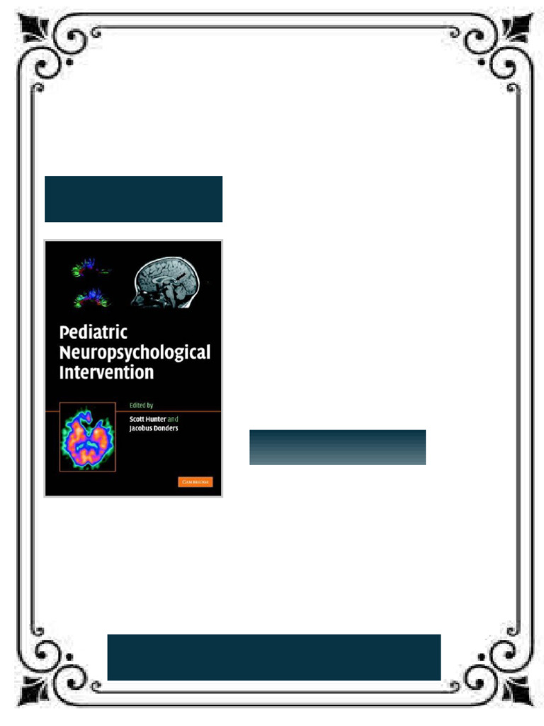 Pediatric Neuropsychological Intervention 1st Edition Scott J. Hunter ...