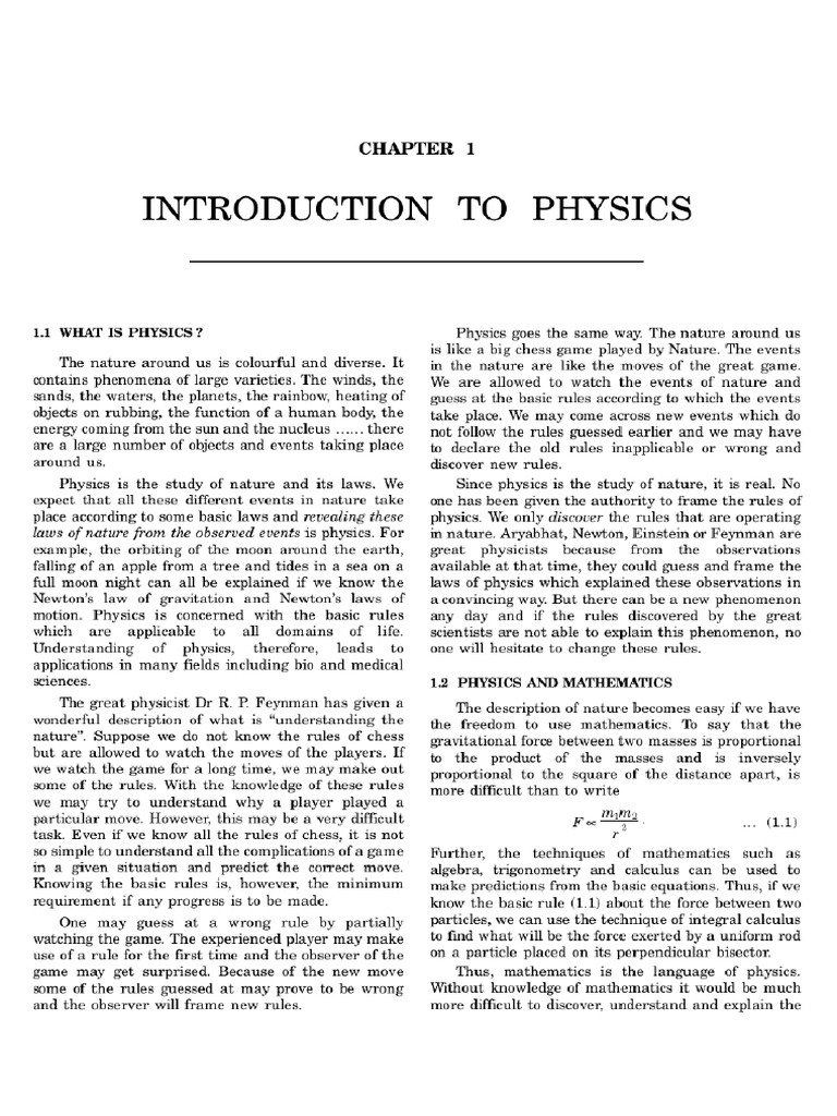 Chapter - 1 HC Verma | PDF