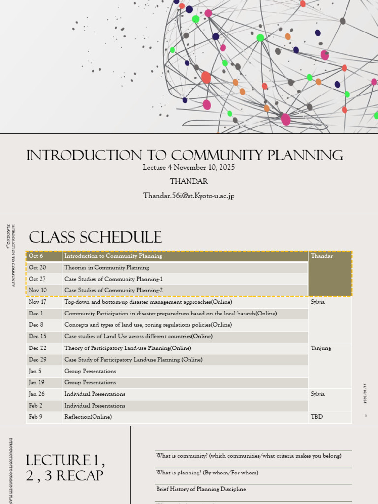 Introduction to Community Planning_Lecture 4_20251110 | PDF | Social ...