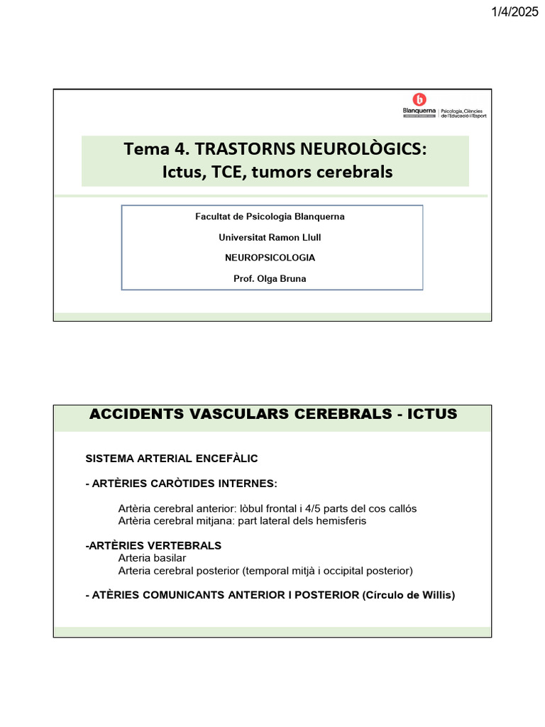 Tema 4- Trastorns Neurològics-24-25. PDF (1) | PDF