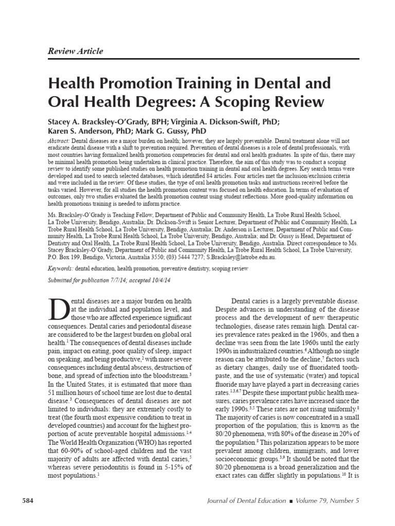 10.1002@j.0022-0337.2015.79.5.tb05918.x | PDF | Systematic Review | Dentistry
