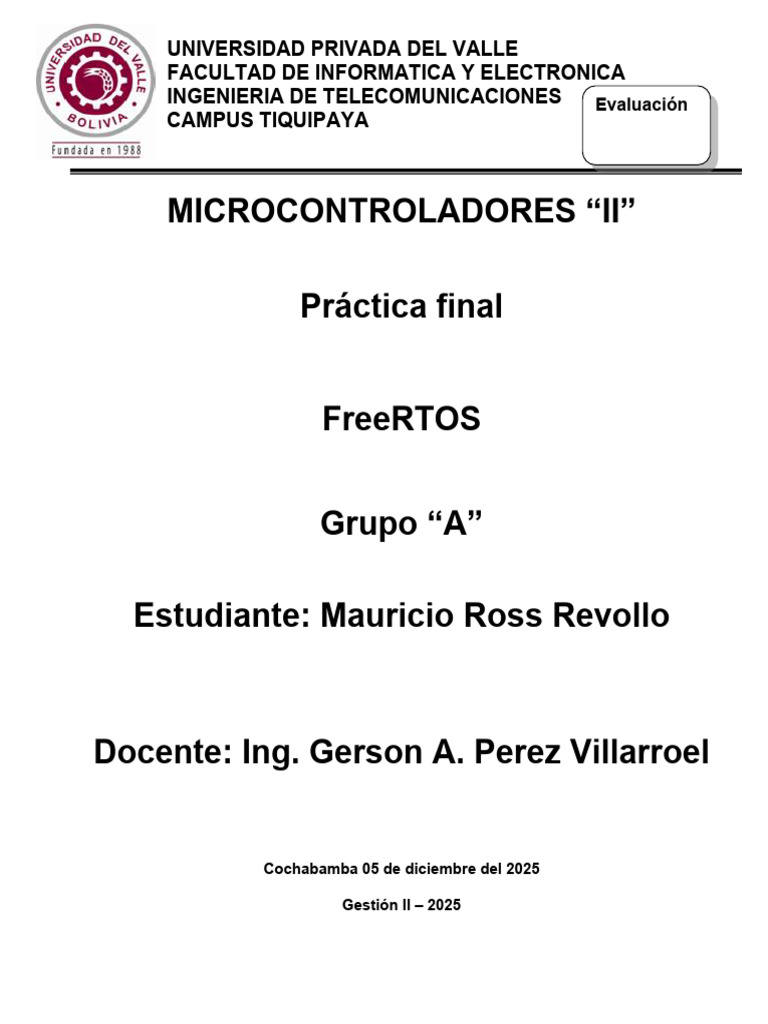 Practica final FREERTOS | PDF | Teclado | Informática