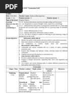 Grade R Lesson Plan Template | PDF | Educational Assessment | Reading ...