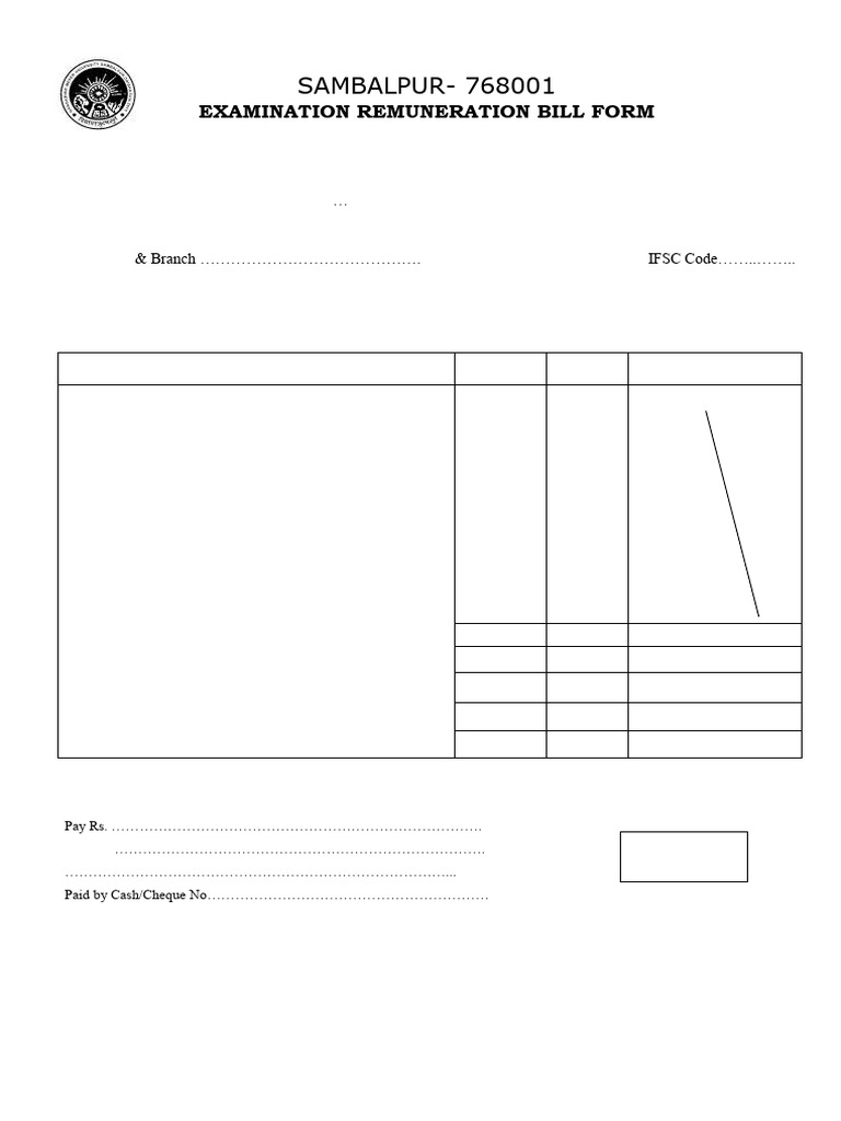 Examination Remuneration Bill Form | PDF | Thesis