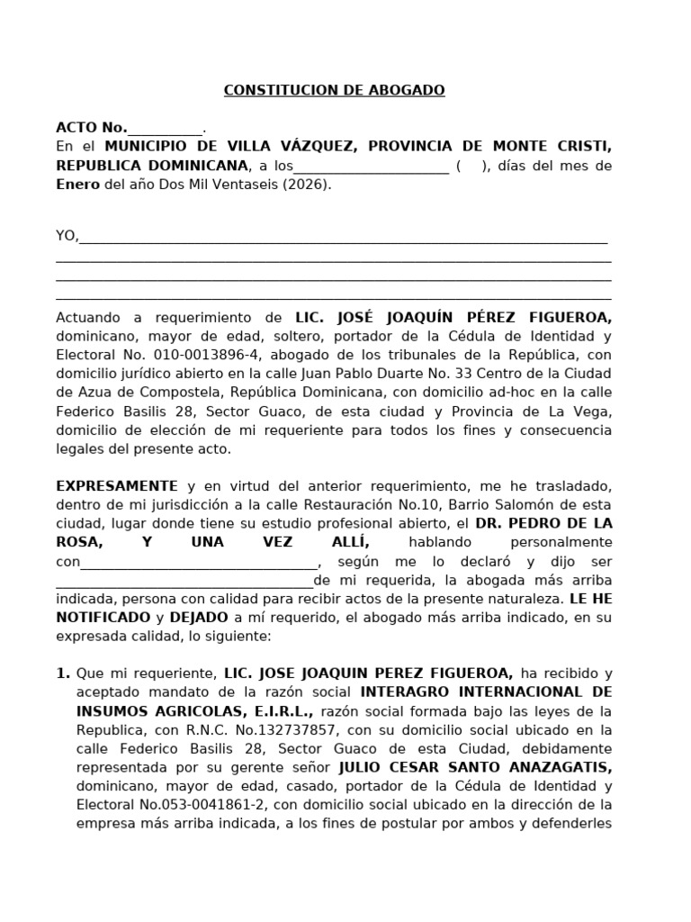 CONSTITUCION DE ABOGADO MOYA (1) | PDF | Sentencia (ley) | Gobierno