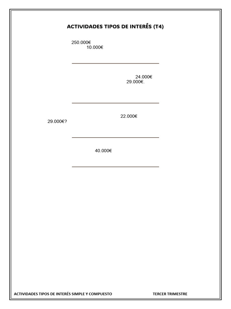 Tipo de Interés Simple y Compuesto | PDF