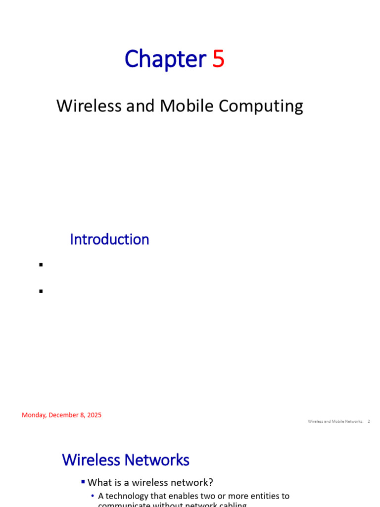 Wireless and Mobile Computing Overview | PDF | Computer Network | Radio