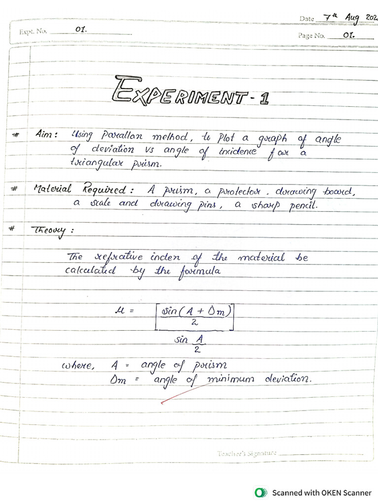Physics Practical Class 12 | PDF
