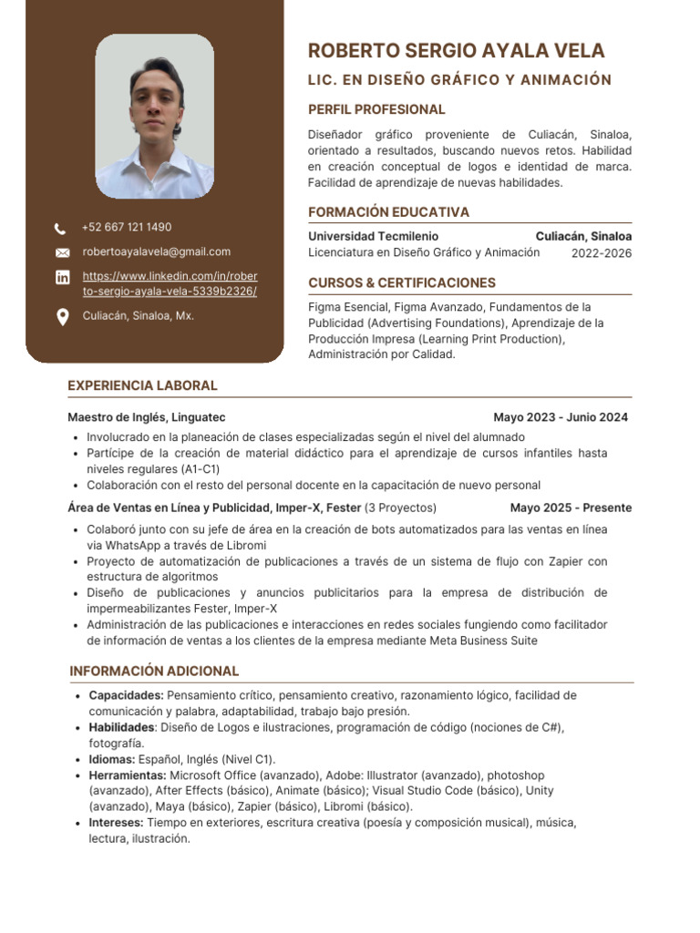 Roberto Sergio Ayala Vela CV (6) | PDF | Aprendizaje | Cognición