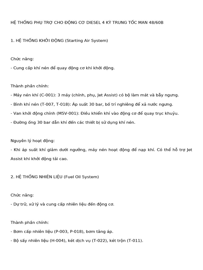 He Thong Dong Co MAN 48-60B | PDF