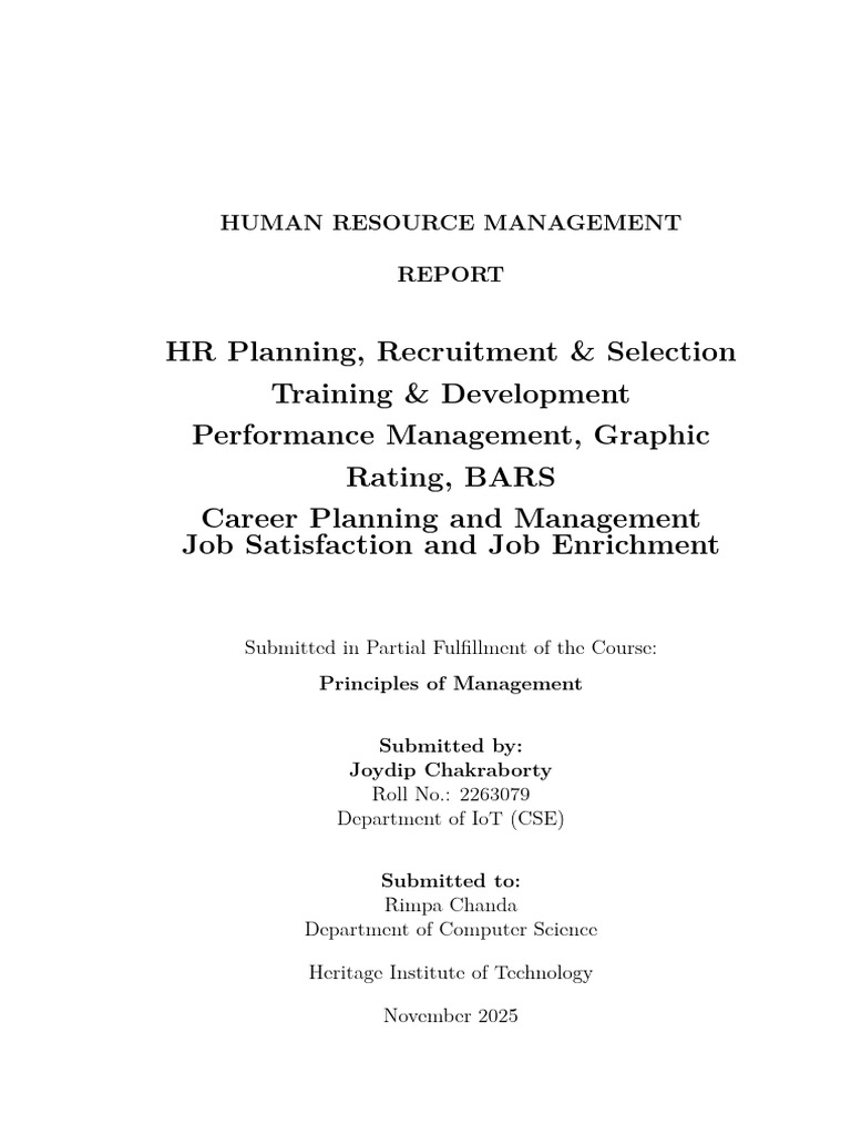 2263079 Joydip Chakraborty | PDF | Human Resource Management ...